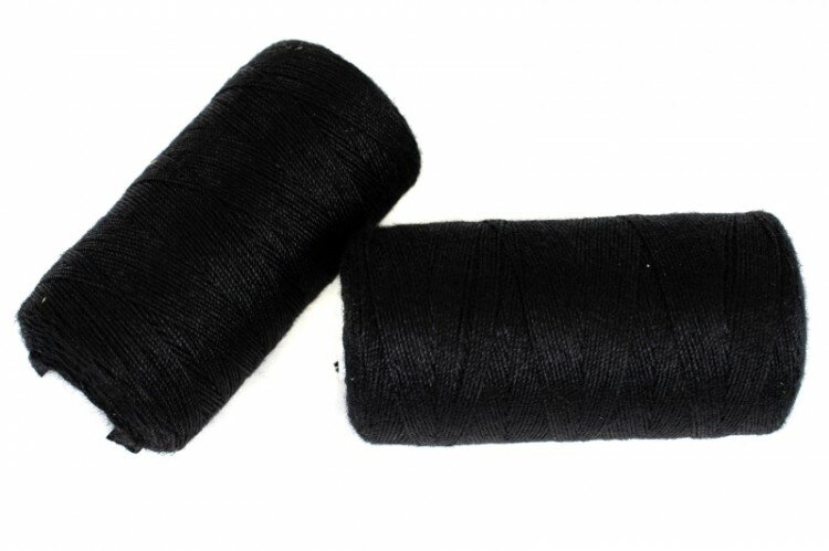 Нитки Micron 20s/3, цвет черный, полиэстер, 183м, 1шт