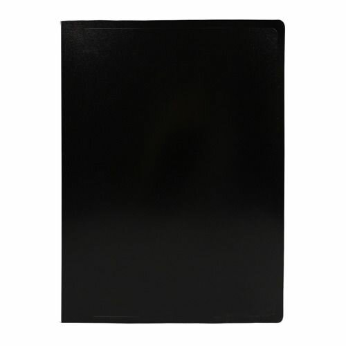 Папка на кольцах Buro -ECB0420/4RBLACK, 4шт колец, О-образные, A4, пластик, 0.5мм, черный