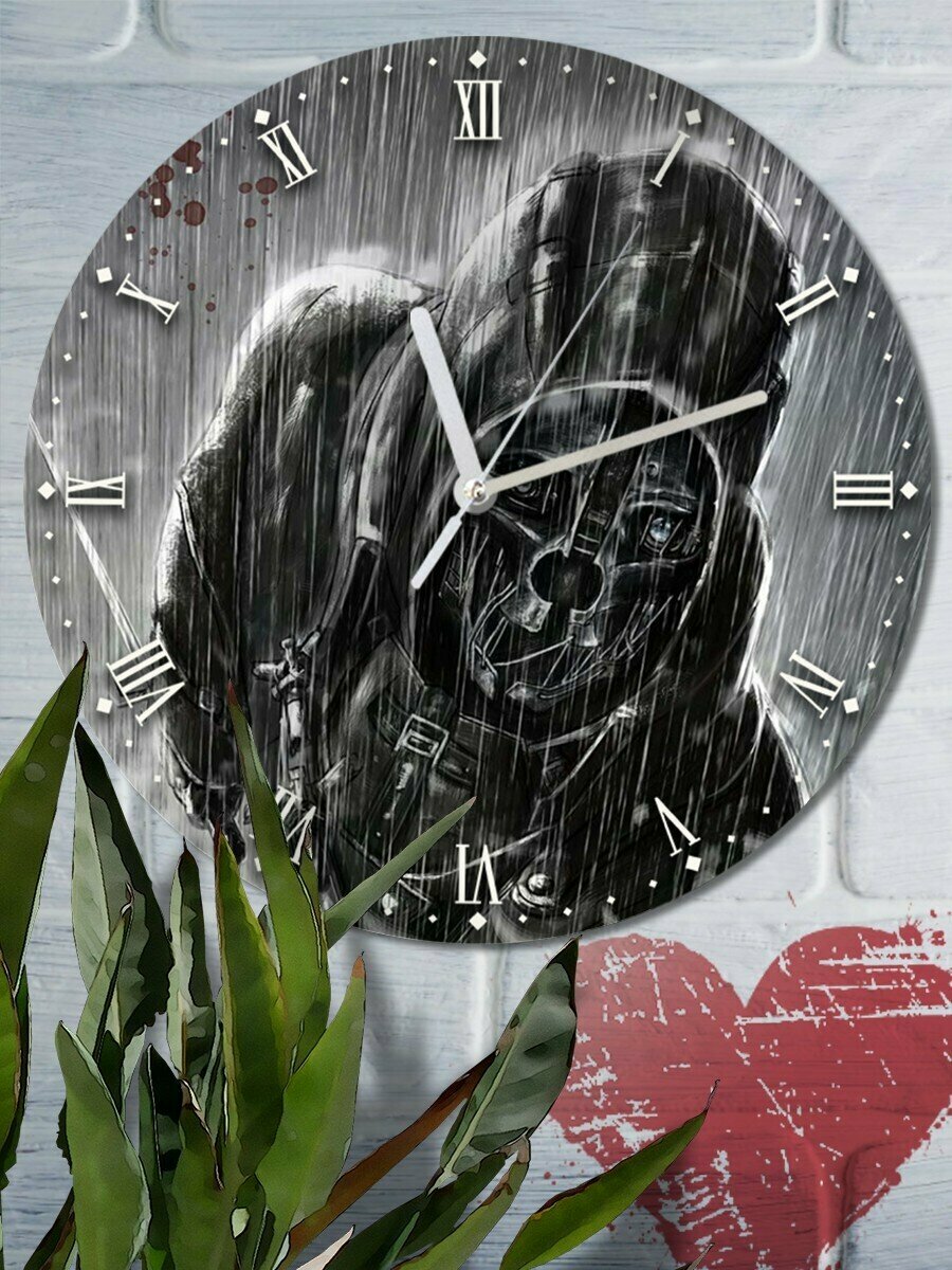 Настенные часы УФ с рисунком игры Dishonored - 4489