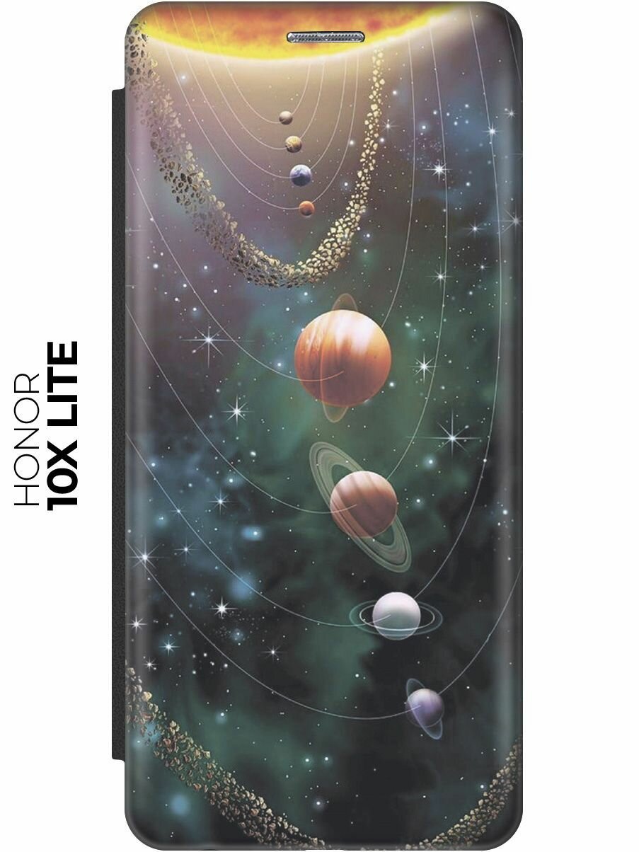 Чехол-книжка Огни ночного города на Honor 10x Lite / Хонор 10Х Лайт черный