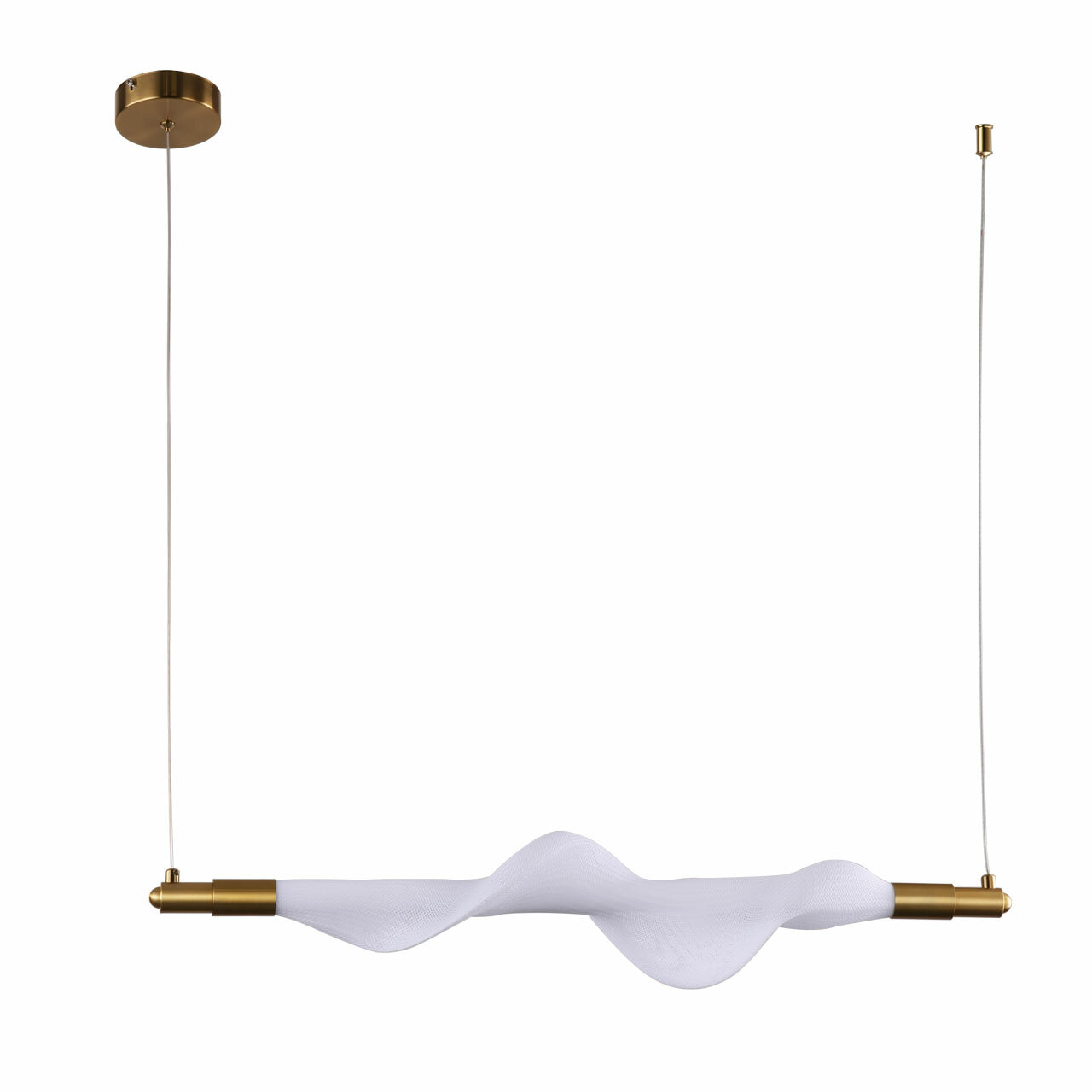 Светильник подвесной светодиодный, люстра ясенсвет Мадлен 424016801, 19W LED 4000К, цвет: латунь, белый