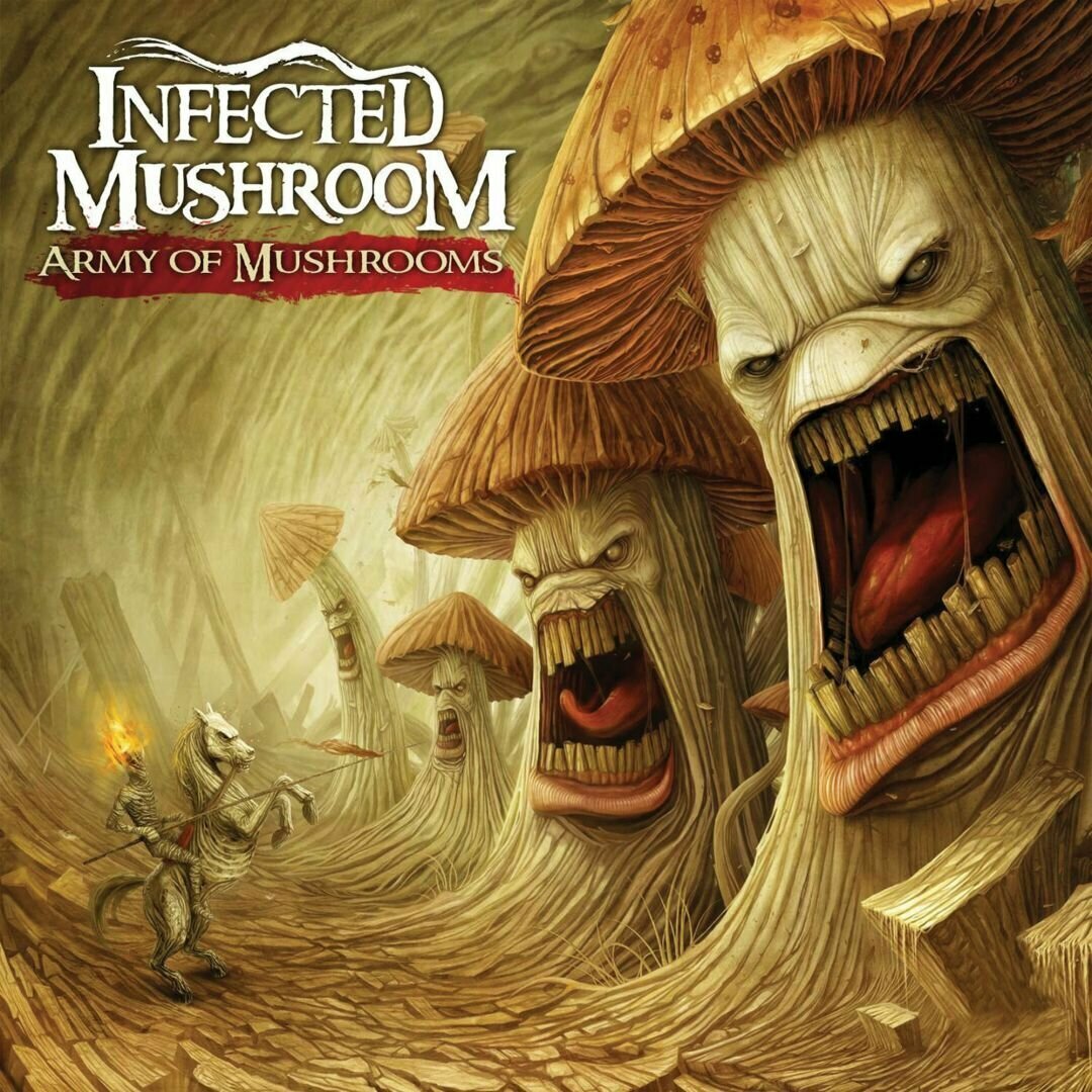 Плакат, постер Infected Mushroom. Инфектед Машрум на бумаге, размер 21х30см