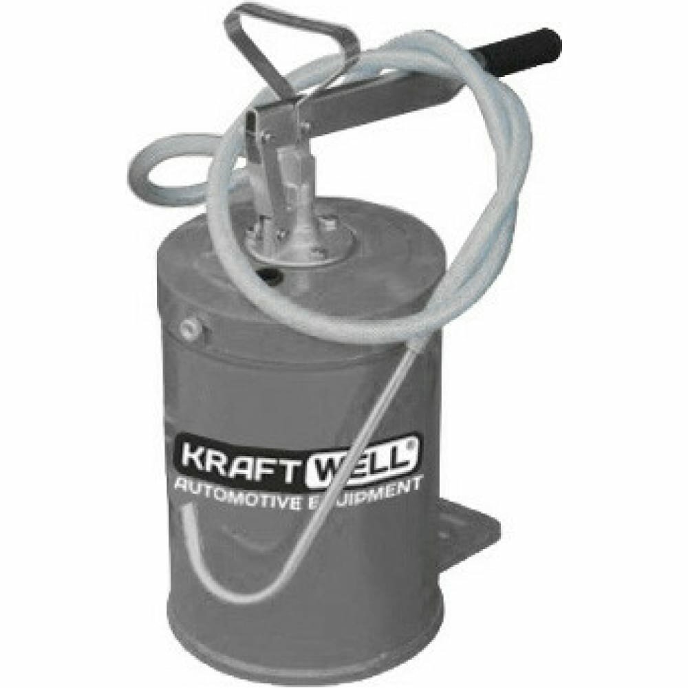 Нагнетатель солидола с ручным приводом, вместимостью 10 кг, раздаточным шлангом 1.5 м для удобной и точной смазки механизмов