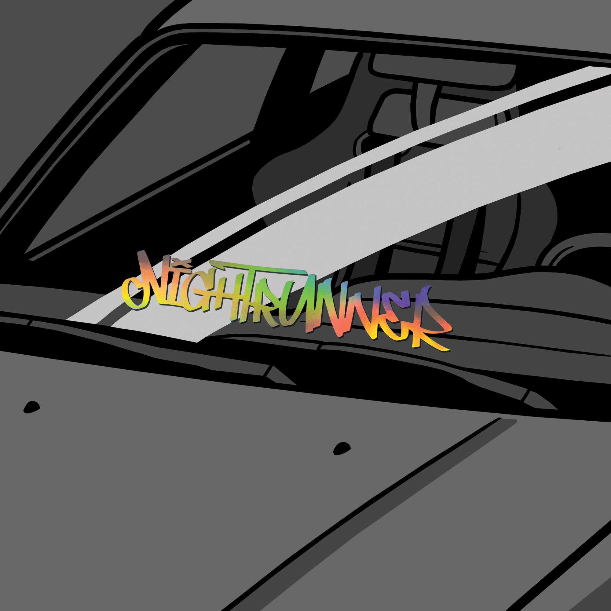 Голографический стикер на стекло авто Nightrunner Prism 60x12 / Resource Stickers