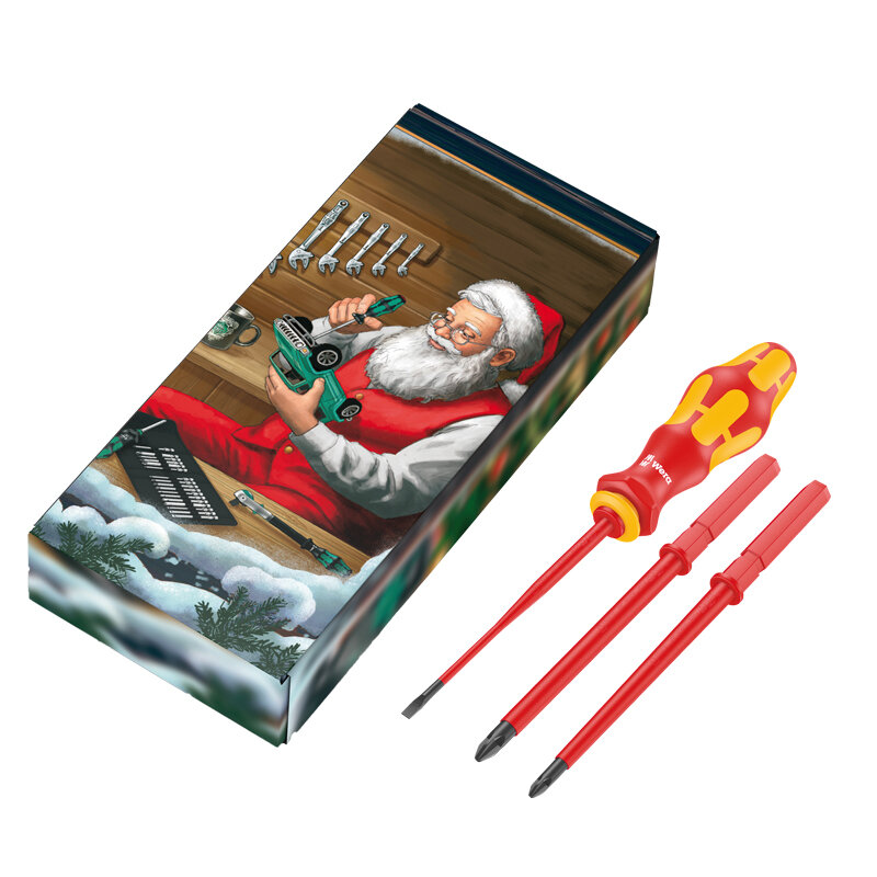 Набор отвёртки-битодержателя и 3 насадок PH 1, PH 2, SL 0.6x3.5, 4 пр, подарочная упаковка Wera WE-05136028001