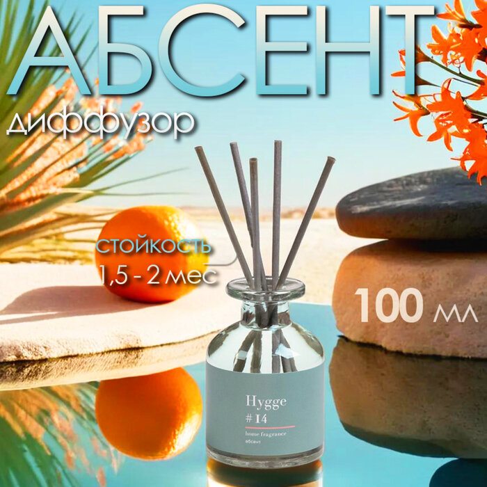 Arida Home Диффузор ароматический Hygge #14 Абсент, 100 мл