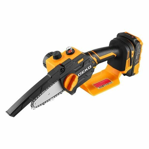 Цепная пила DEKO DKCHS 20-4, аккумуляторная, 20В, 2Ач, с одним аккумулятором [063-4480]