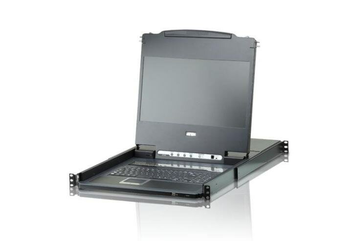 CL6708MW-ATA-RG ATEN Single Rail 8-Port DVI FHD LCD KVM Switch