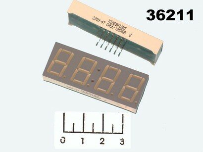 Индикатор CA56-12SRWA красный 4-х разрядный 14.22мм (0.56") ОА