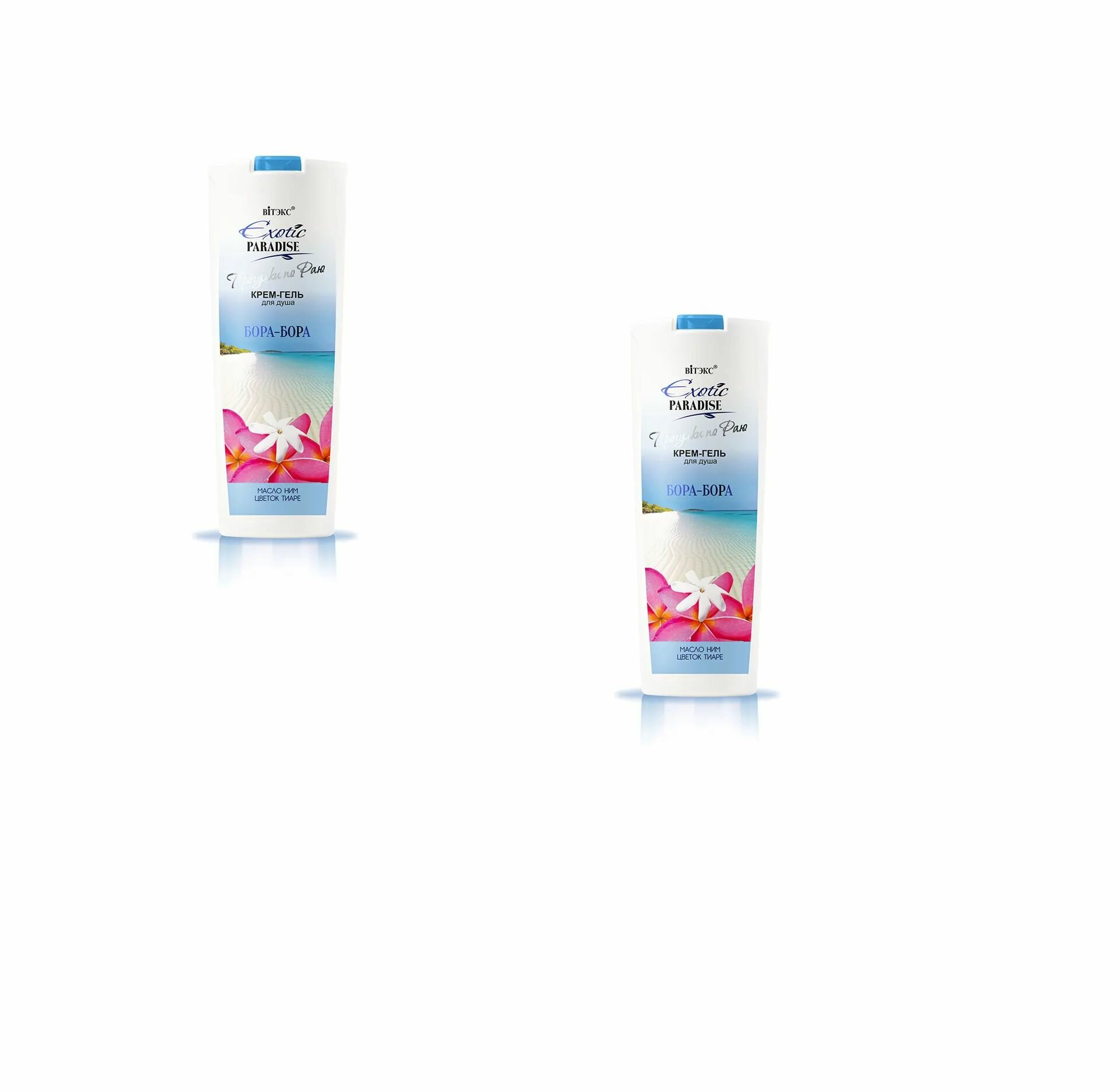 Витэкс Крем-гель для душа, Exotic Paradise, Прогулки по раю, для душа, Бора-Бора, 500 мл, 2 уп