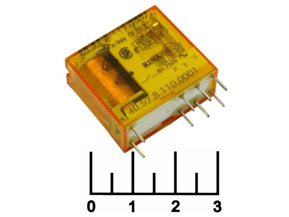 Реле ~110V 8A/250V 40.52.8.110.0001 Finder