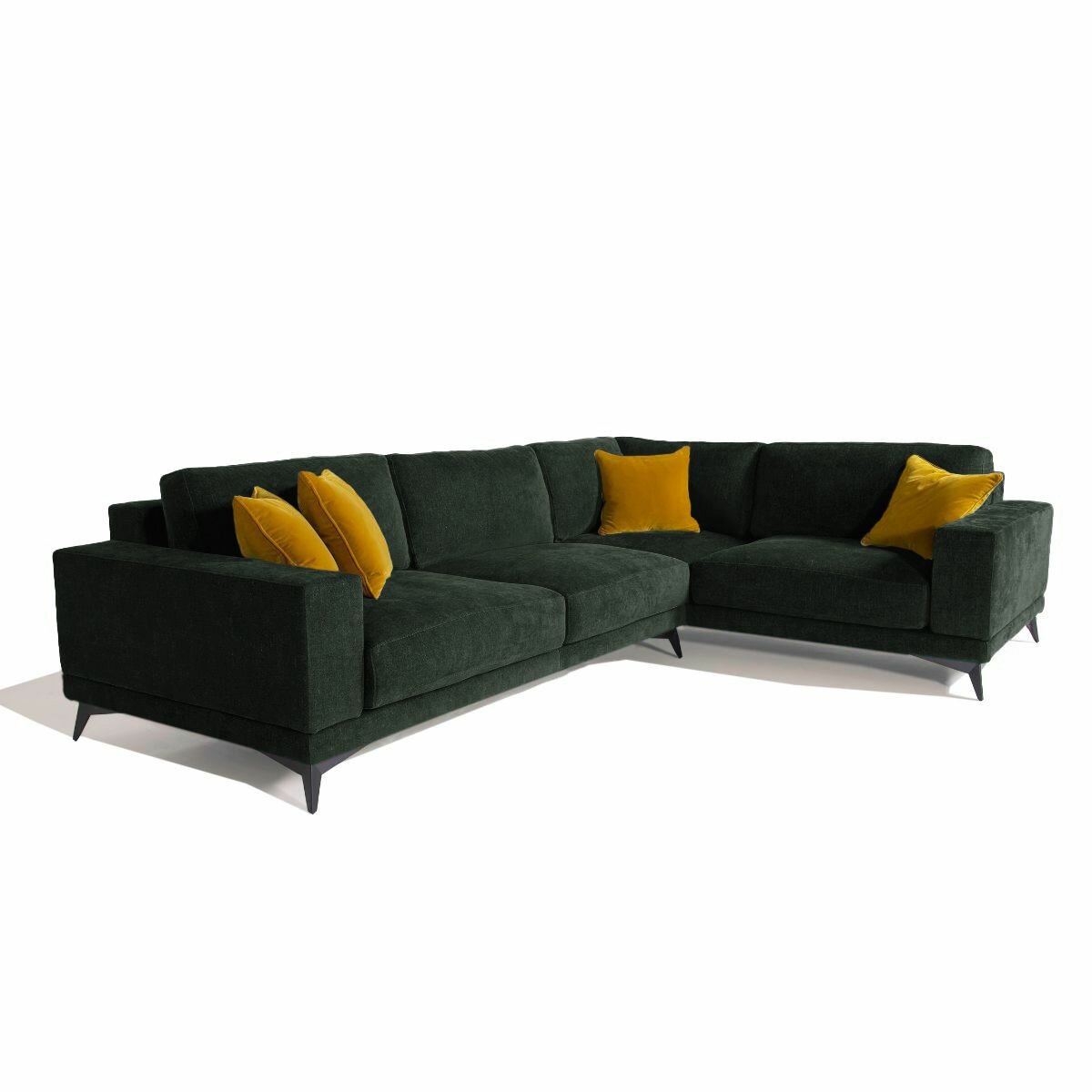 Диван Бергамо угловой правый в премиальном велюре 225х315/39