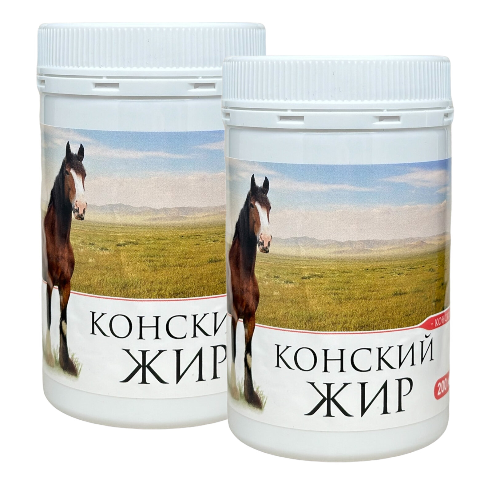 Конский жир Медель пищевой топленый, 2 шт по 200 мл