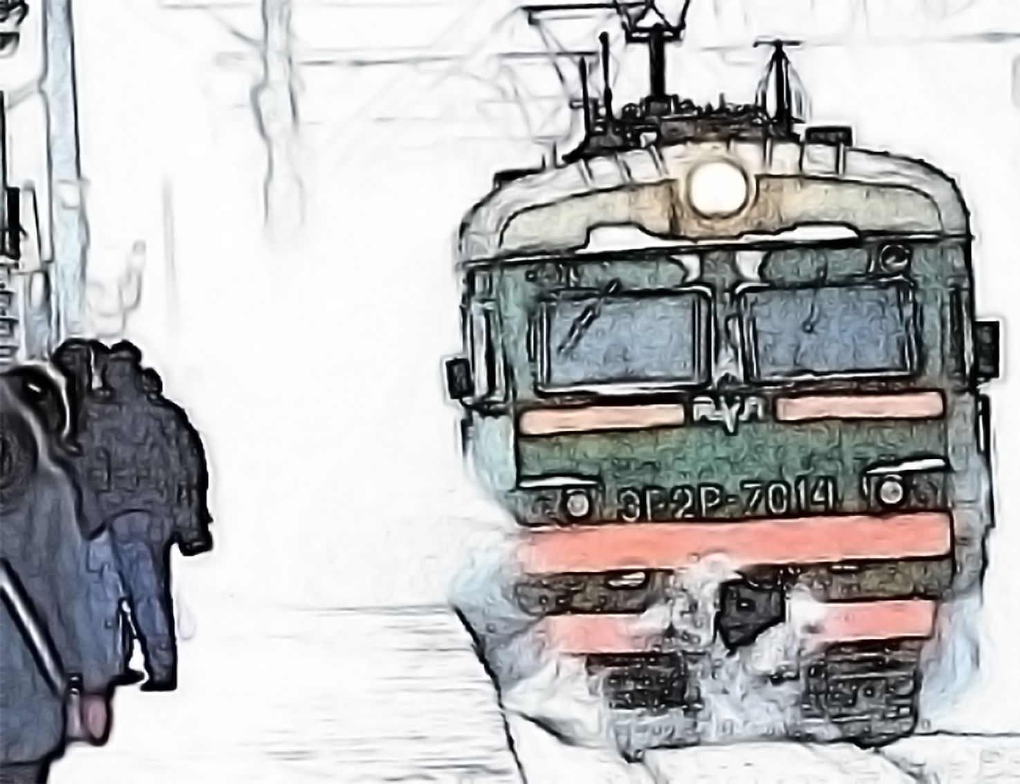 Картина по номерам "Поезд", хлопковый холст на подрамнике 40х50 см, акрил, 000 Art Hobby Home