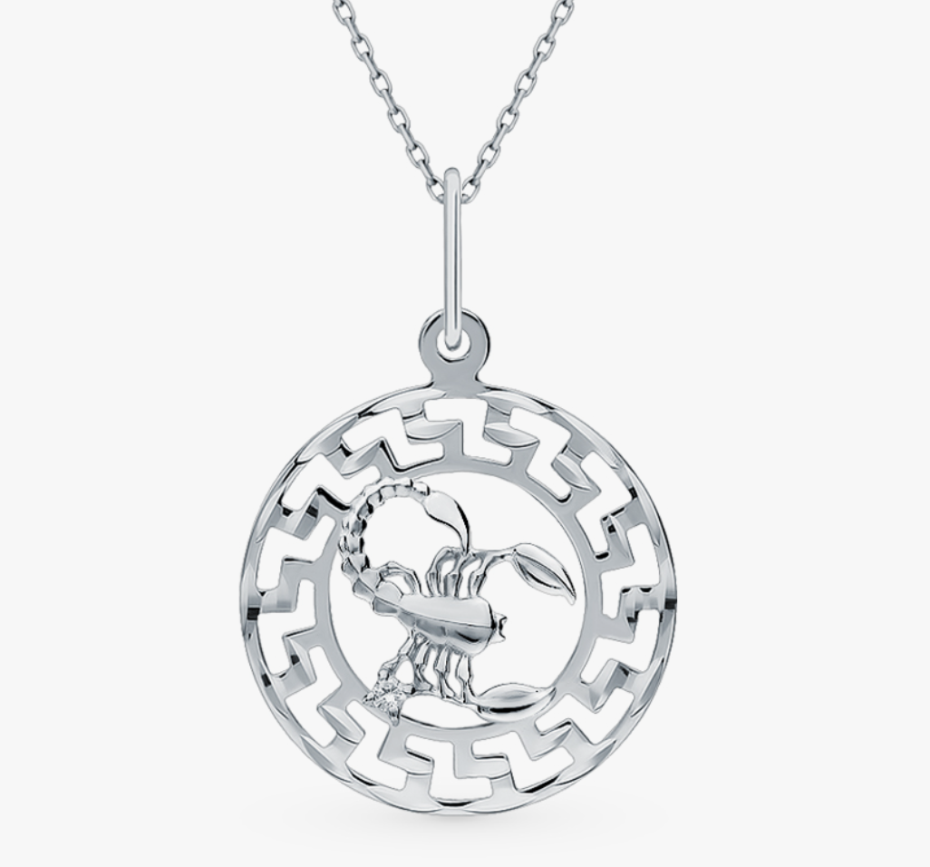 Подвеска, серебро, 925 проба, родирование, фианит