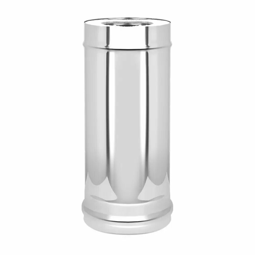 Сэндвич-труба для дымохода из нержавеющей стали (AISI 430 1,0мм/0,5мм, KERALUX), длина 1м (115х200)