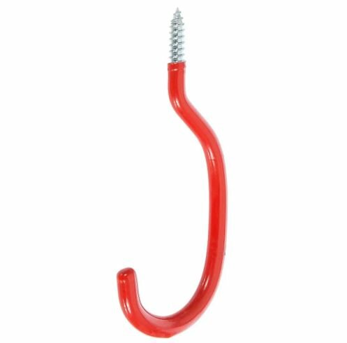 Крючок средний с резьбой LG039S 15x7x0.9 см цвет красный нагрузка до 50 кг