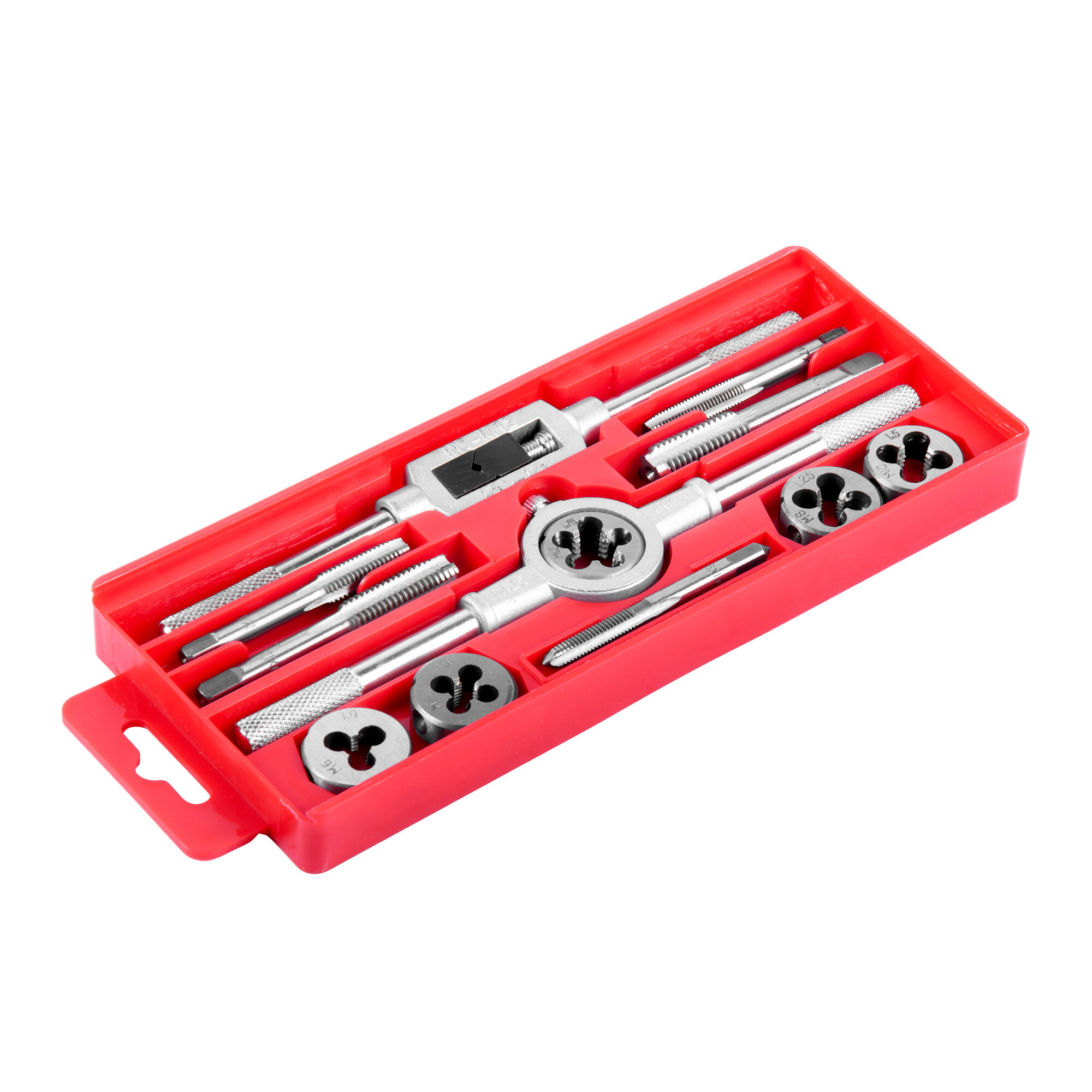 Набор метчиков и плашек 12 предметов, М6-М12 "AV Steel"