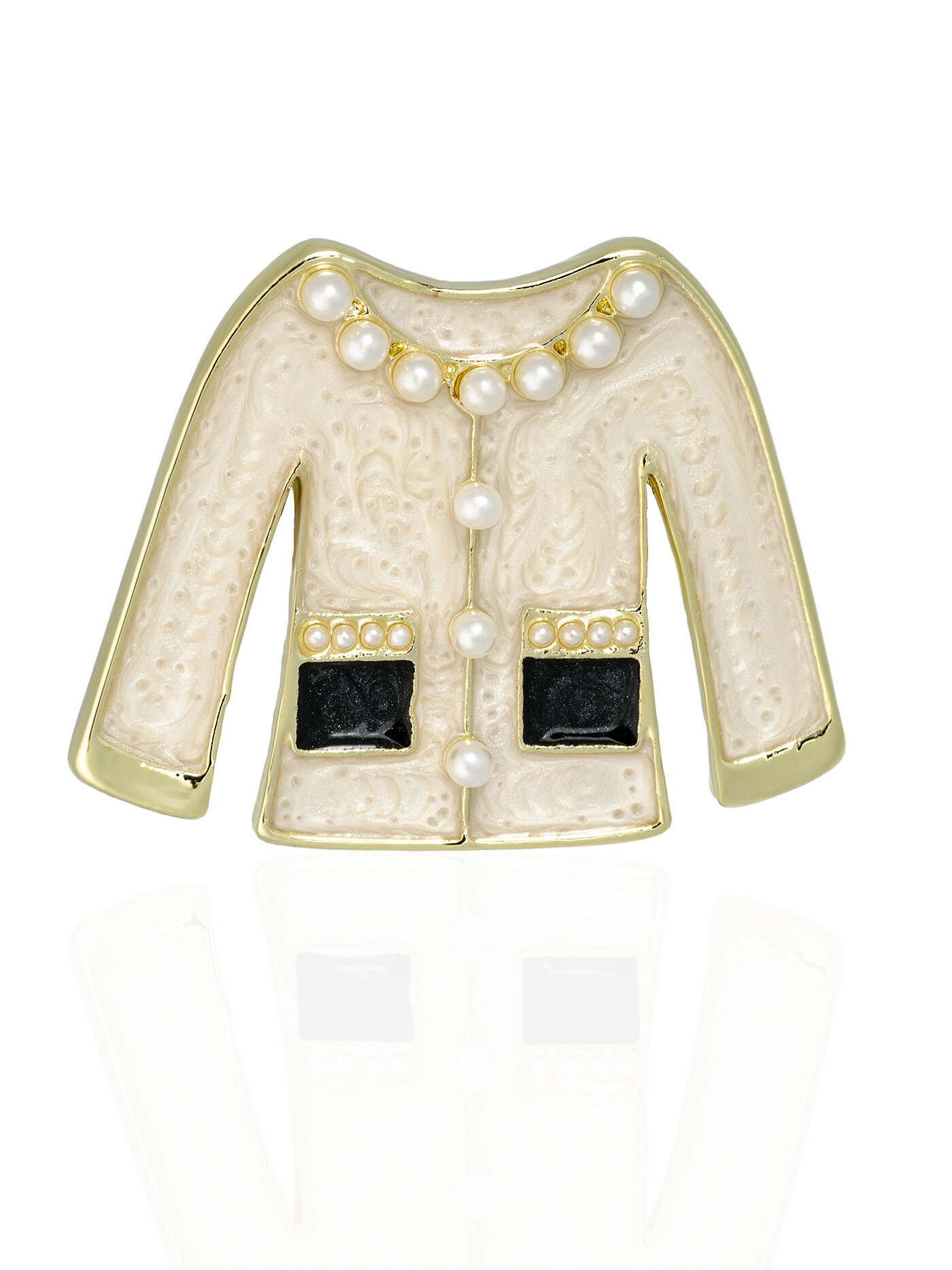 Брошь, жемчуг имитация