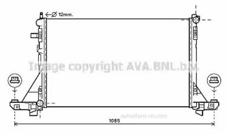 AVA RTA2560 Радиатор системы охлаждения RENAULT Master 2.3dCi (10>)