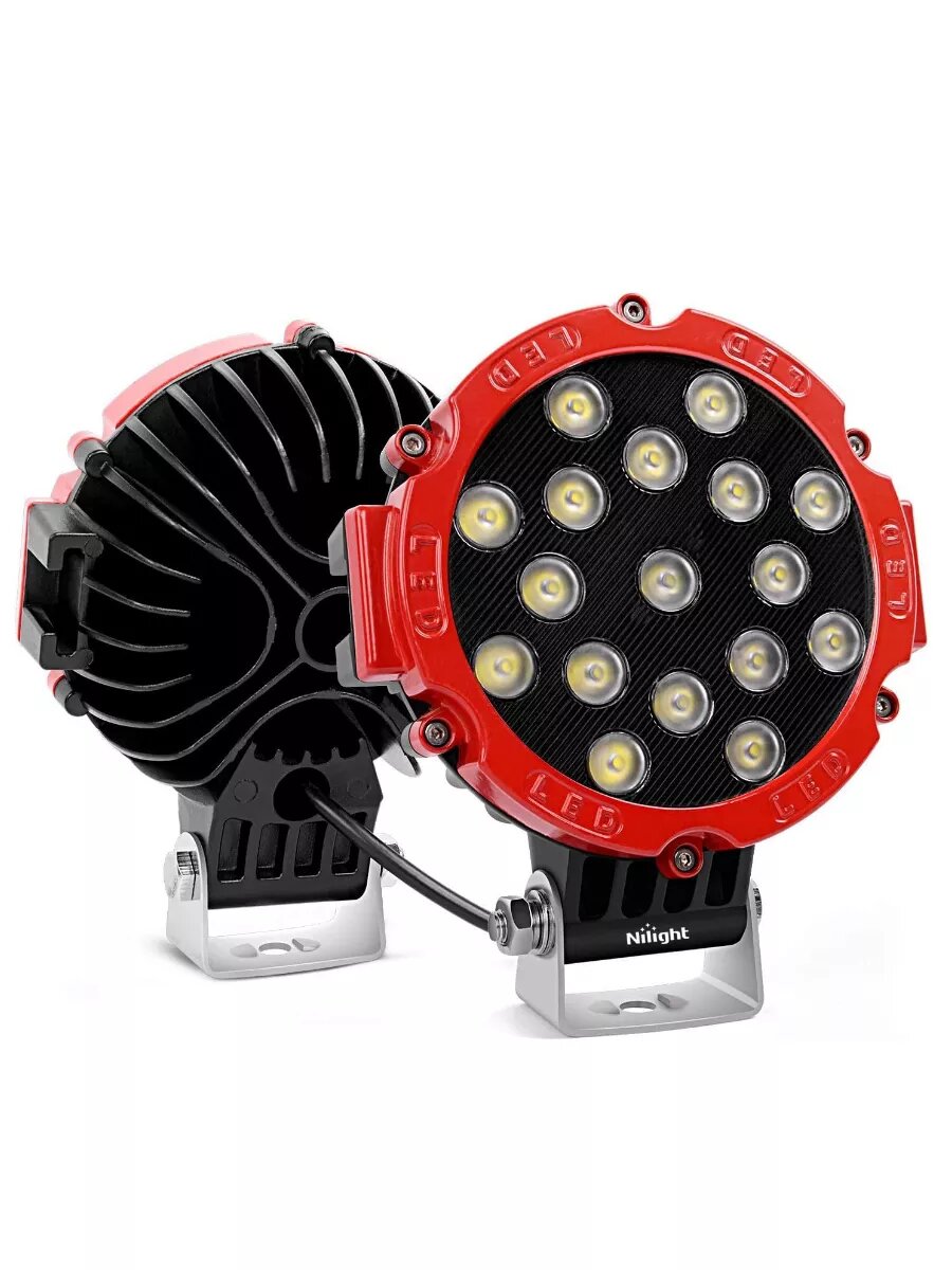 Фары светодиодные 51Вт, универсальные, герметичные, крепление в комплекте, 2шт