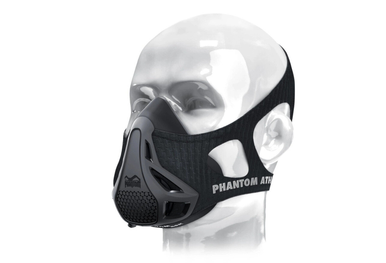 Тренировочная маска для бега phantom training mask/черная/размер M-wanglongyu