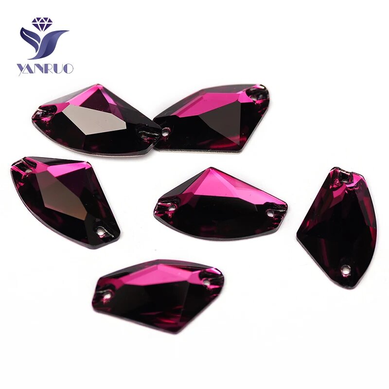 Стразы YANRUO 3256 аметистового цвета 12x19mm 16Pcs