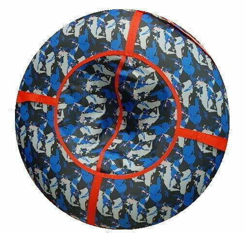 Санки надувные "Ватрушка" D-1,1 м (с рисунком) с молнией