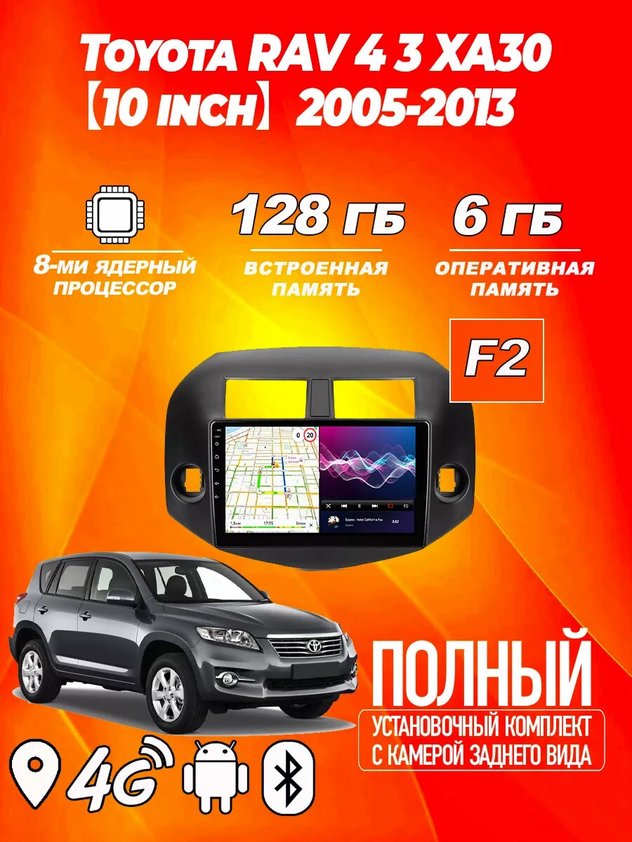 Магнитола TS18 PRO Toyota RAV 4 3 XA30 2005-2013 6ГБ+128 Gb, Bluetooth, FM/AM, GPS