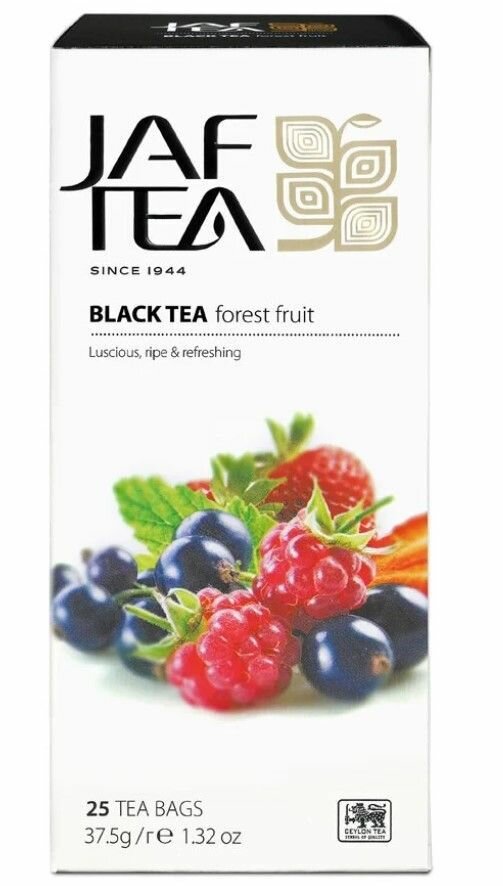 Jaf Tea Чай черный, лесные ягоды, 25 пакетиков по 1,5 грамма