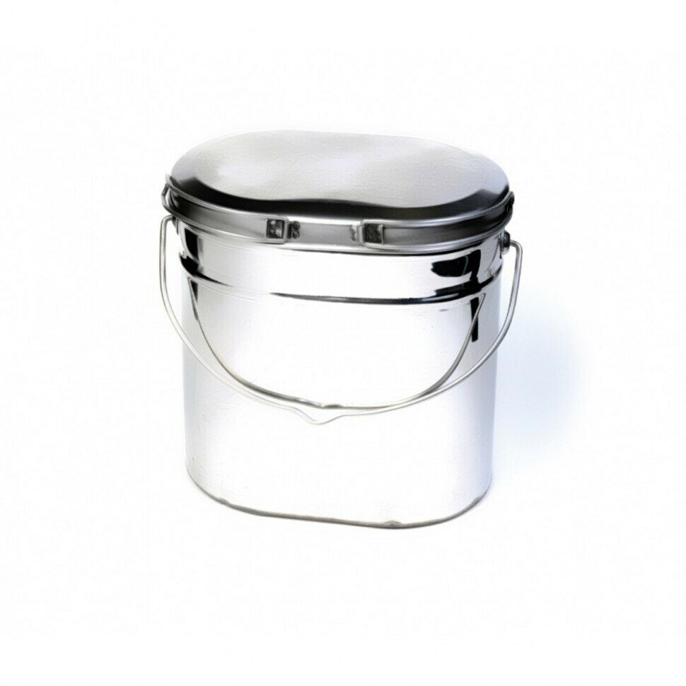 Котел туристический Роза Ветров 4,5 л с крышкой с ручками (нерж)