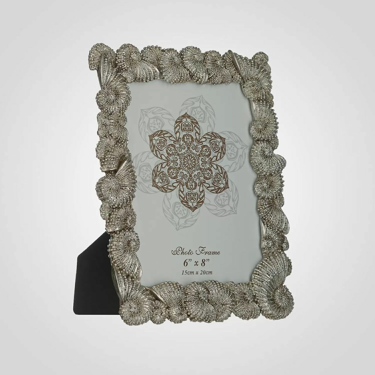 Рамка для фото 26х20 см в стиле ретро Морской Конек / Фоторамка 15х20 серебро / декор для дома, офиса и интерьера