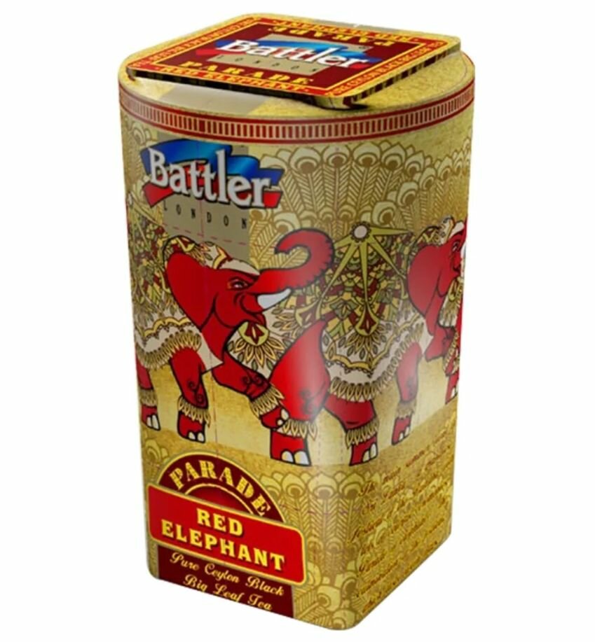 Battler Чай черный листовой Парад слонов красных,100 г