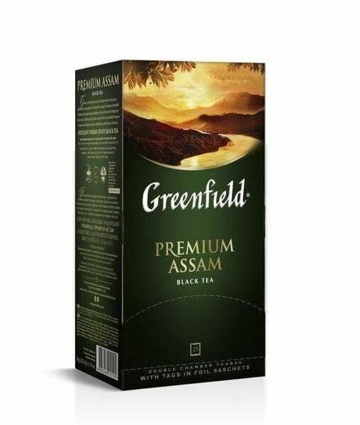 Greenfield Чай черный Premium Assam, 25 пакетиков по 2 г