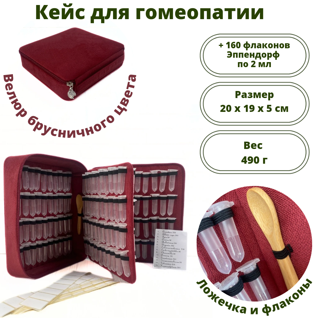 Аптечка, пенал, кейс для гомеопатических препаратов на 160 флаконов