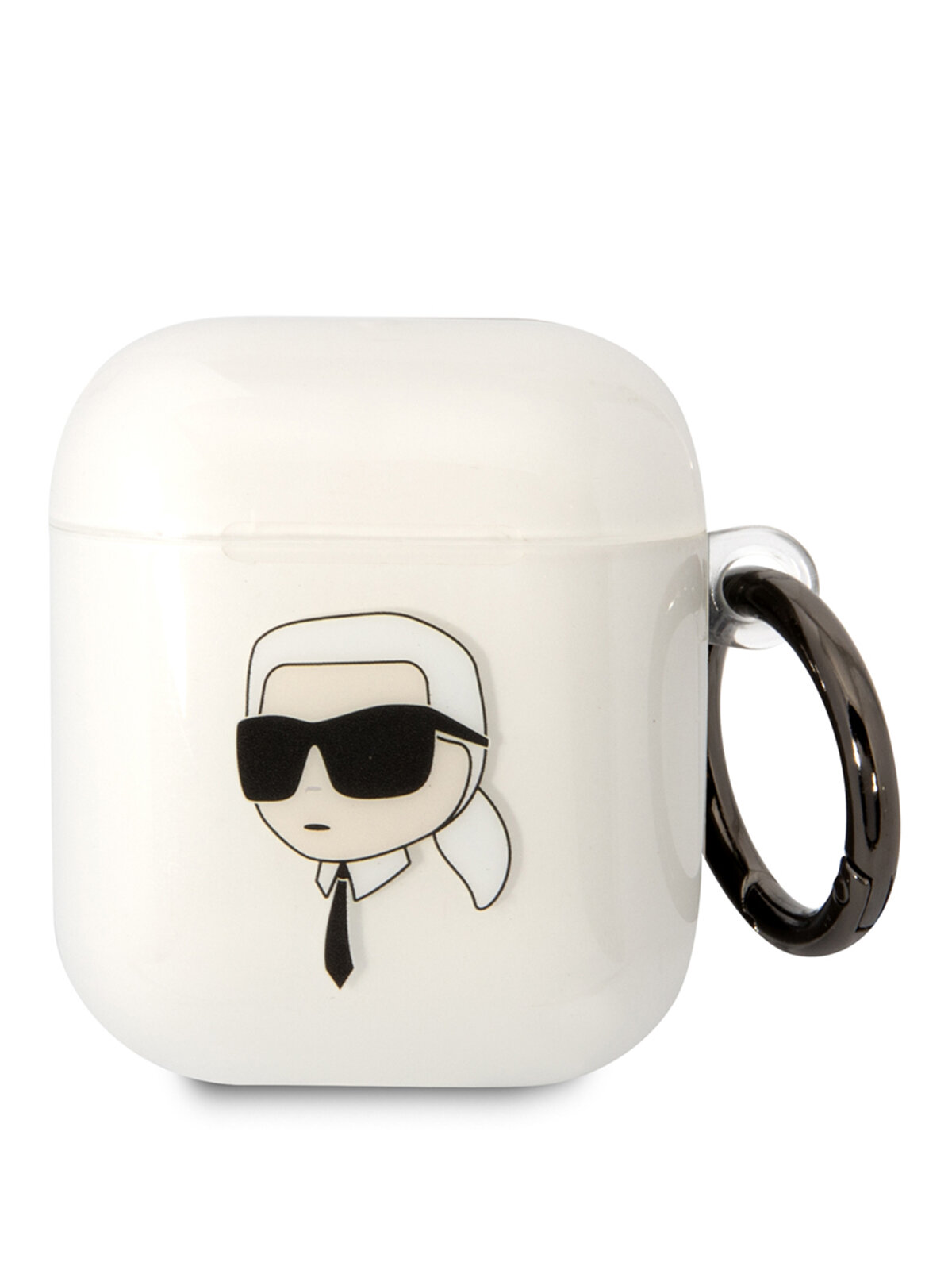 Lagerfeld для Airpods 1/2 чехол TPU with ring NFT Karl Transparent