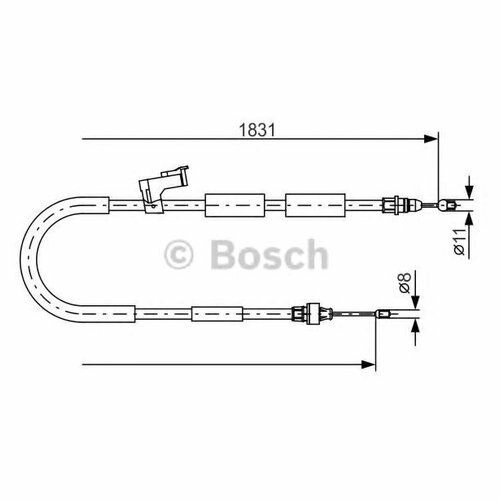 Тросик, cтояночный тормоз Bosch 1987482058 для Mazda 3