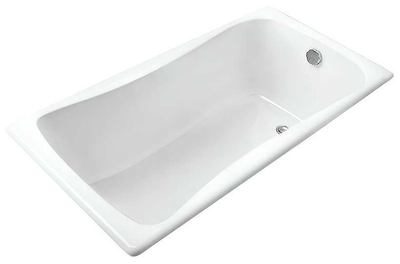Чугунная ванна Jacob Delafon Blis 170x75 E6D902-0 с антискользящим покрытием (оригинал) [+1_ZV25]