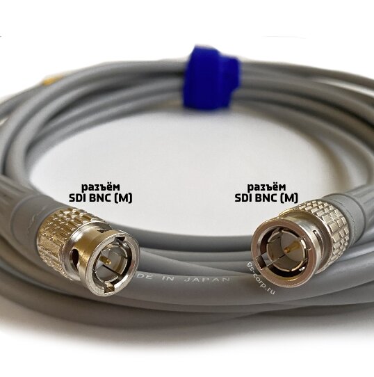 Кабель мобильный/сценический GS-PRO 12G SDI BNC-BNC (grey) 8 метров