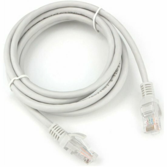 Патч-корд Cablexpert UTP кат.5e, LSZH, литой, многожильный, серый 2м.