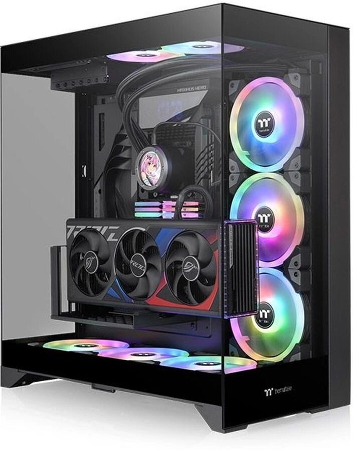Корпус Thermaltake CTE E550 TG черный без БП ATX 8x120mm