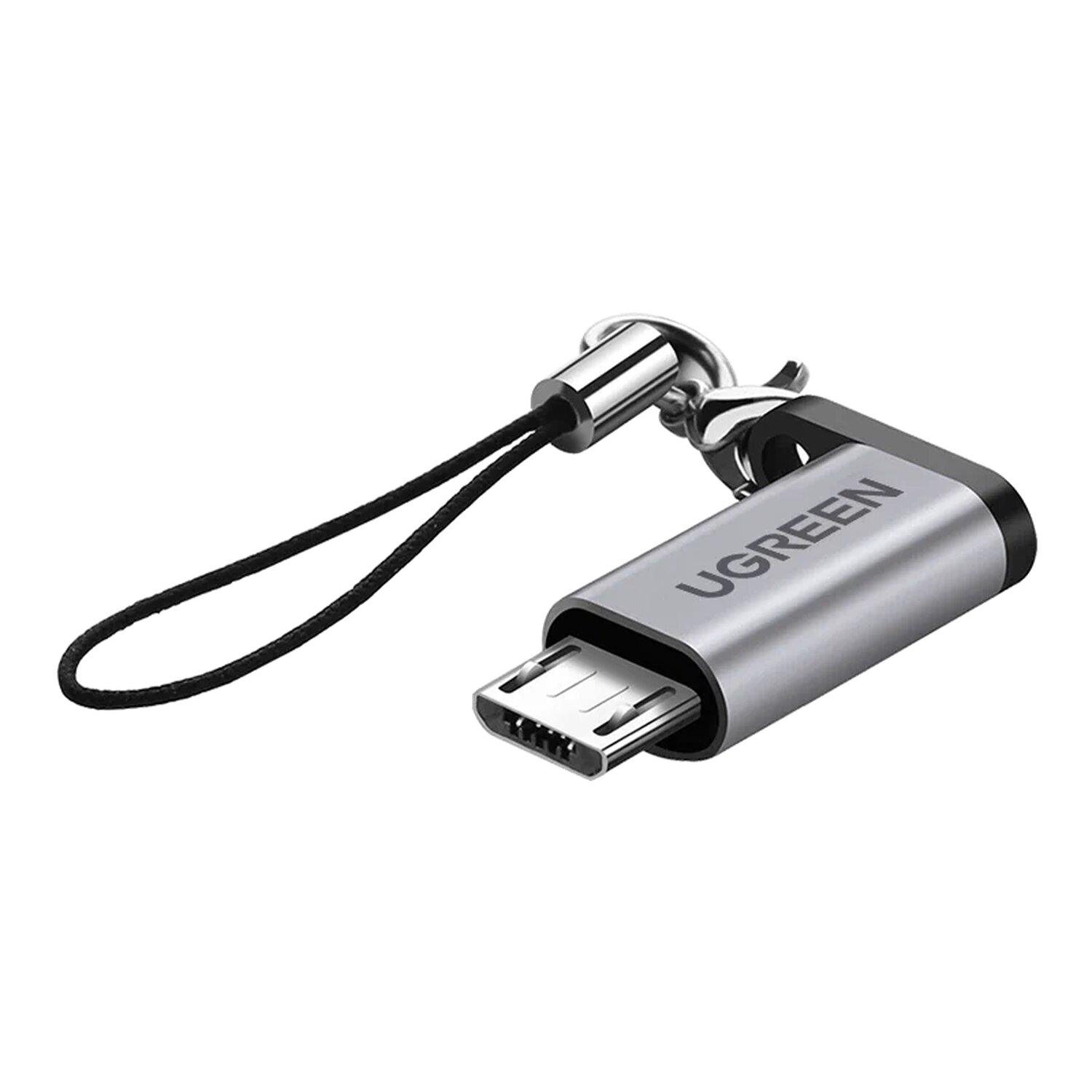 Адаптер UGREEN US282 (50590) USB-C Female to Micro USB Male Adapter. Цвет: серый