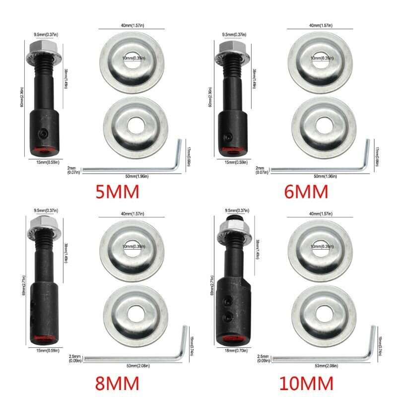 Адаптер шпинделя Xline, для шлифовальных кругов, сталь, 10 шт