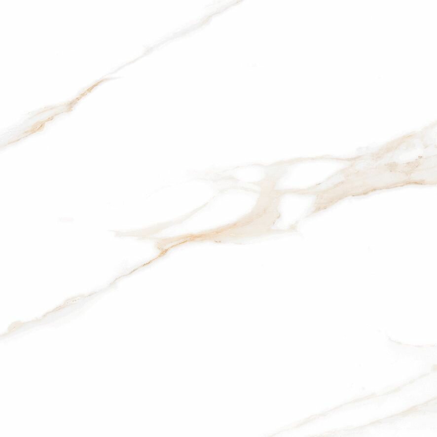 Ceradim Керамогранит Calacatta Regal Gold белый полир 60x60 8 мм (цена за 1.44 м2)