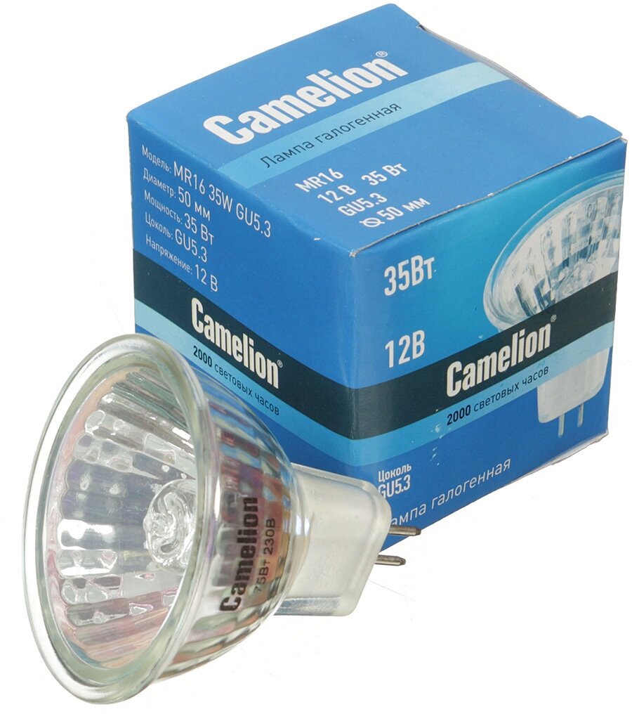 Лампа галогенная MR16 35Вт 12В Camelion 2931