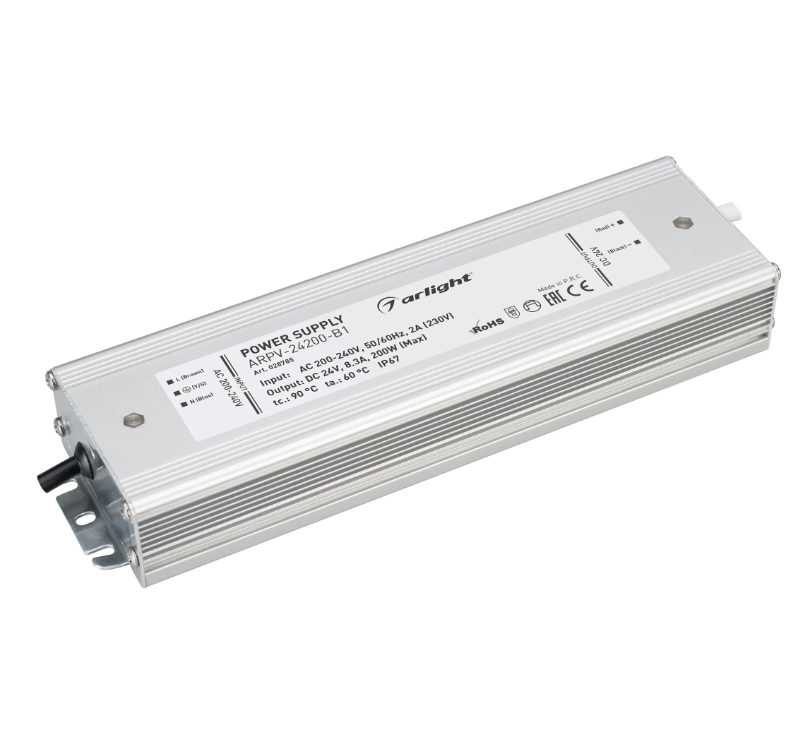 Arlight Блок питания ARPV-24200-B1 (24V, 8,3A, 200W) (IP67 Металл, 3 года)