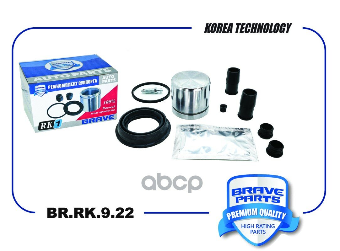 Ремкомплект суппорта 410111495R Duster, Arkana-I, Captur-I, Fluence, Megane-III, d54mm | перед | BRAVE арт. BRRK922