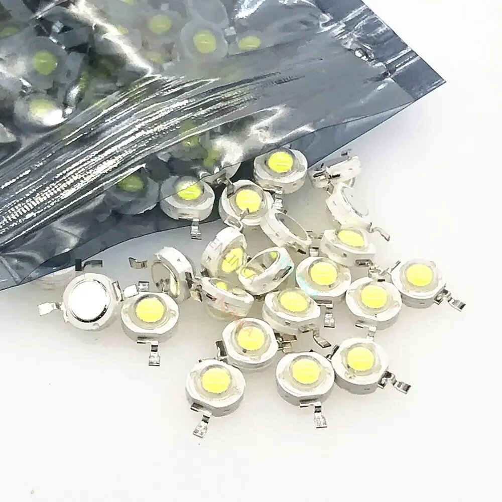 Светодиодный чип 3W красный, 10шт, теплый белый RGB