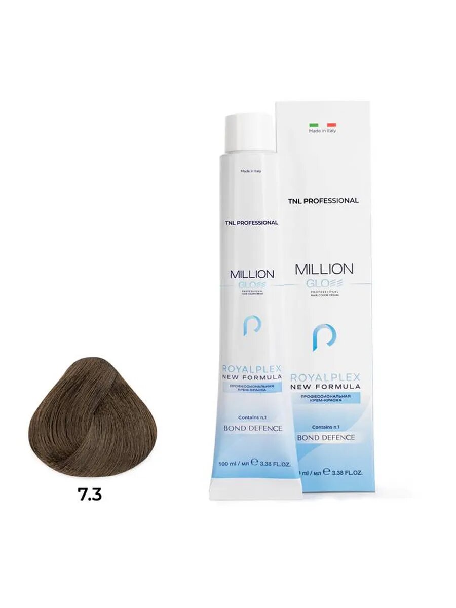 Крем-краска для волос TNL Professional Million Gloss оттенок 7.3