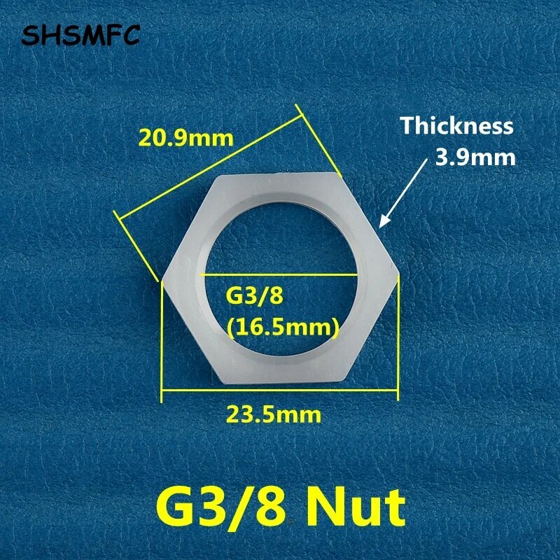 Шестигранная гайка SHSMFC пластиковая M6-M16 G3I8, 3pcs